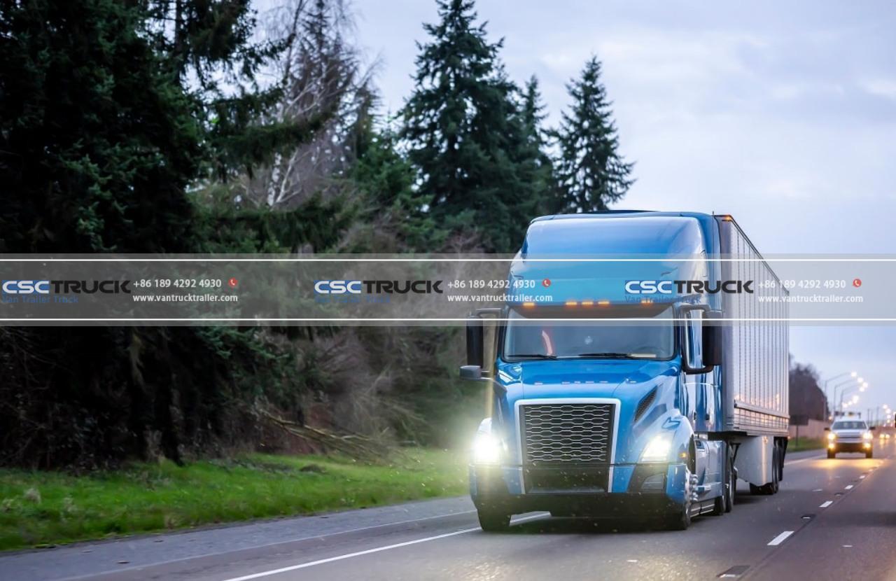 Dry Van Cargo Trucks Efficient Transportation Of Goods And Products